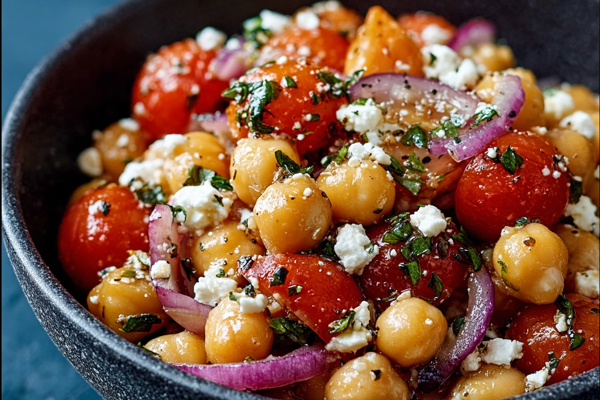 Salade pois chiches grecque épicée : un voyage express en Méditerranée ...