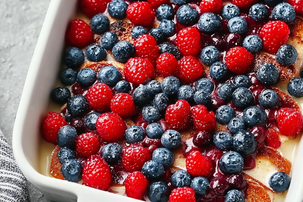 Casserole de pain perdu aux fruits rouges : le brunch gourmand qui met ...