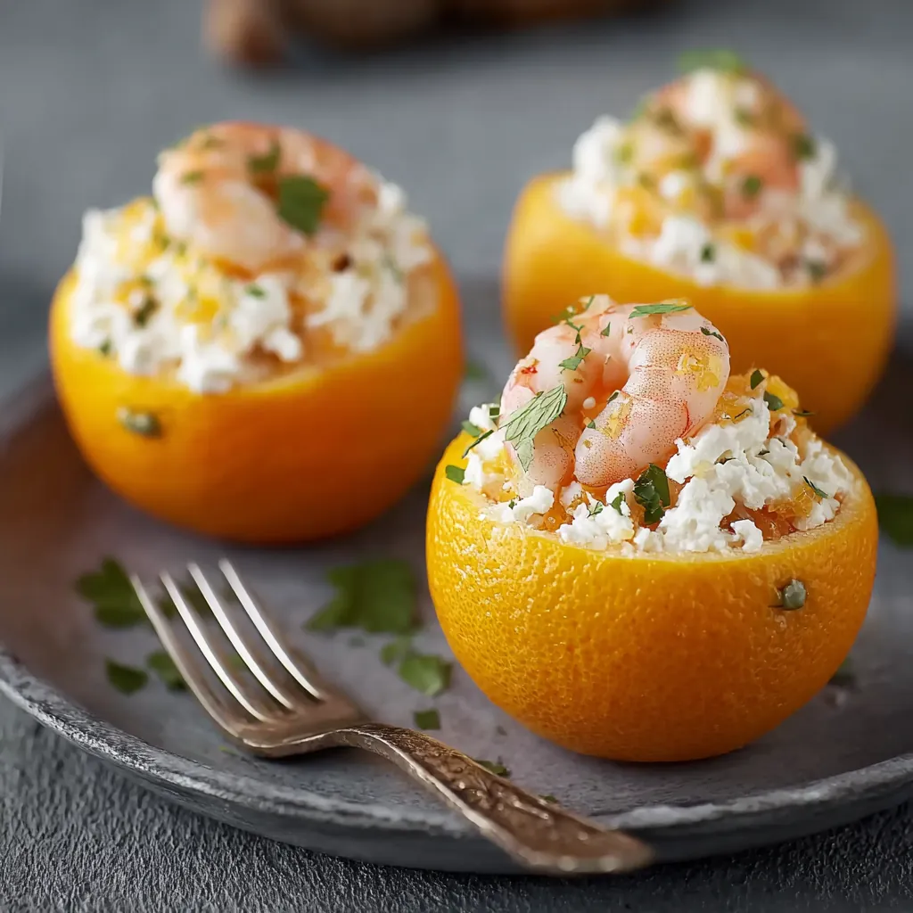 Clémentines farcies aux crevettes recette facile 15 minutes